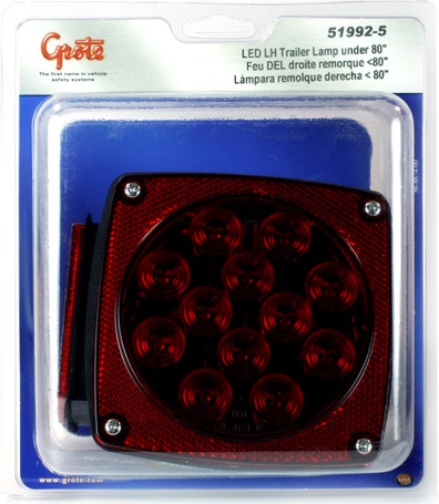 51992-5 by GROTE - Submersible LED Trailer Lighting Kit, Red, LH, S/T/T
