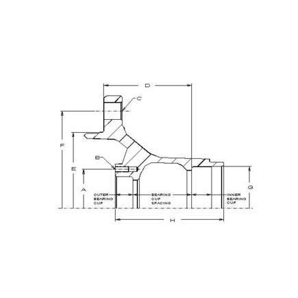 HF805K by GUNITE - FRONT HUB SUB-ASSY - SAE FL AXLE